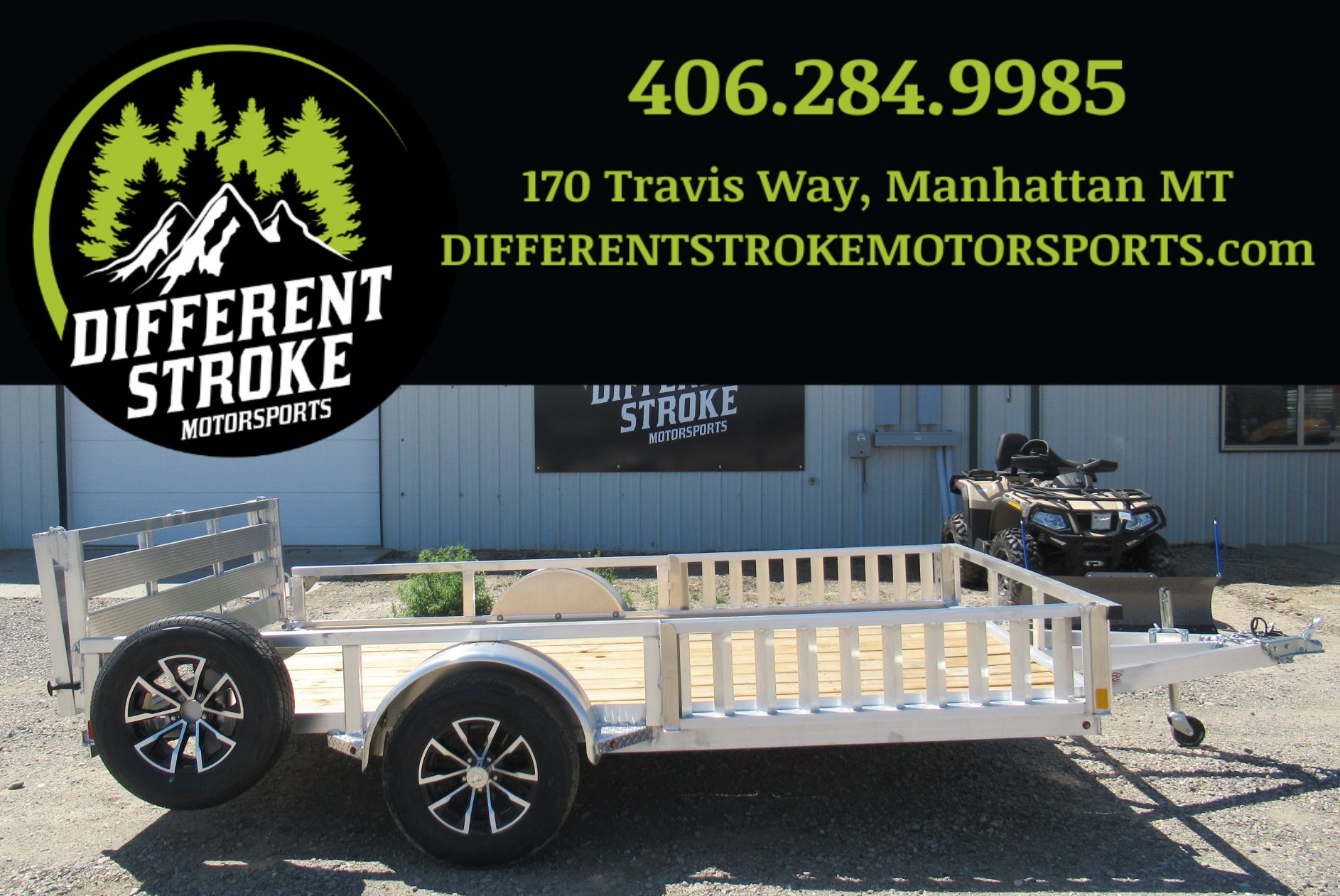 New 2025 H&H 82"x12' Aluminum ATV 3K Trailer *ATV Side Loading ...